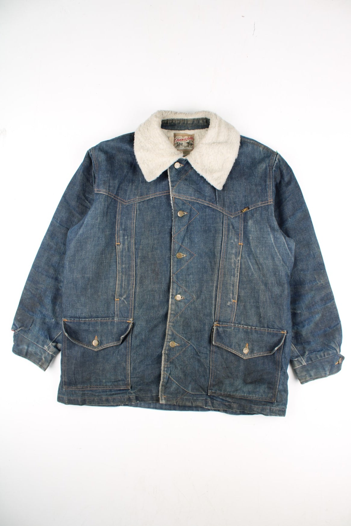 Vintage Lee Storm Rider Sherpa Denim Jacket – VintageFolk